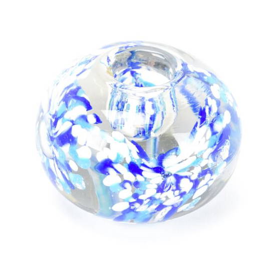 Vintage Handmade Art Glass Paperweight Pen Holder