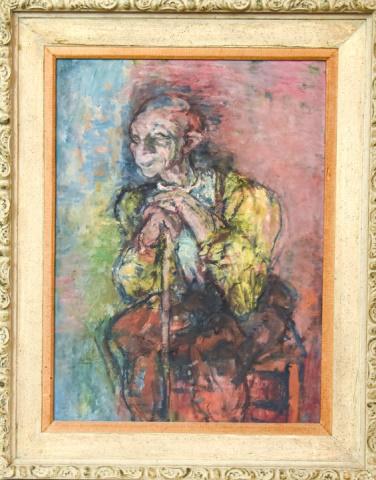 Henry Botkin Abstract Oil Painting of Old Man (#0255) on Dec 16, 2021 ...