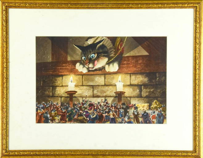 Alain Vaes Watercolor Painting Reynard The Fox