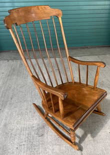 Vintage American Rocking Chair, Restored 1970s