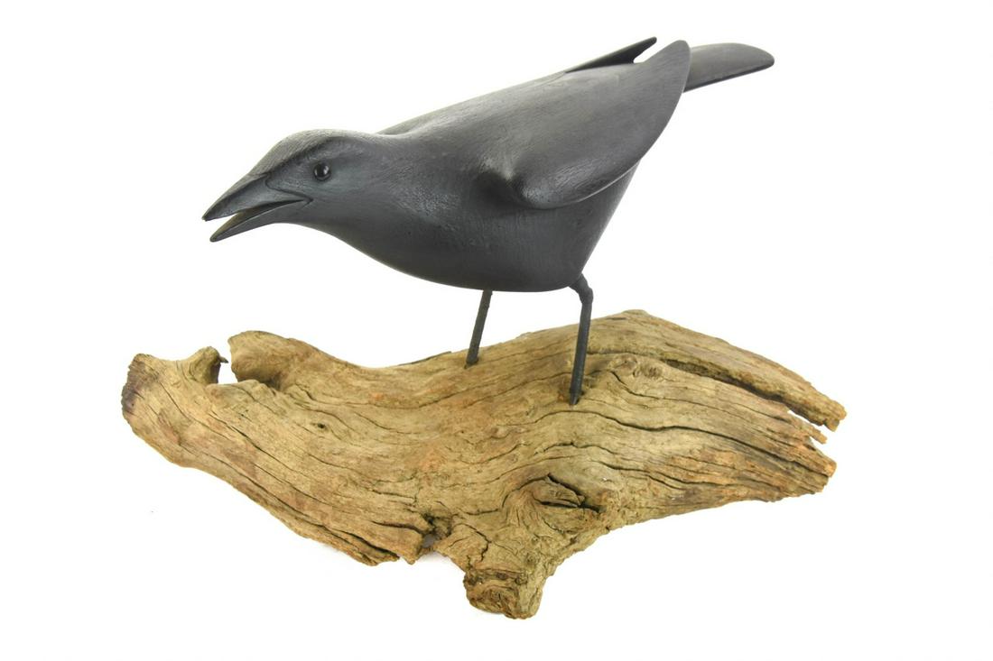 Hand Carved Mounted Raven Decoy by Mark McNair - Sep 08, 2022 ...