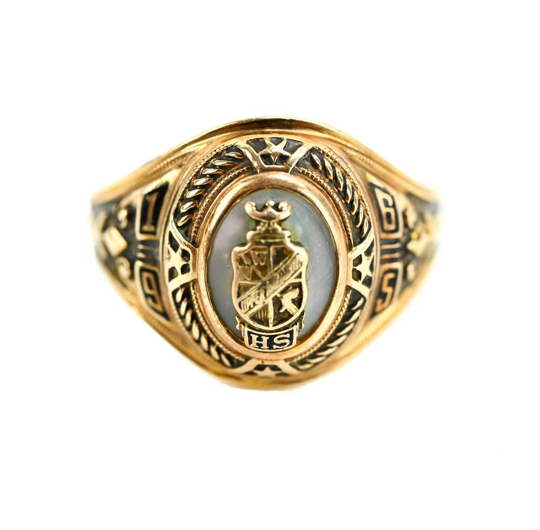 C 1967 10kt Yellow Gold High School Class Ring
