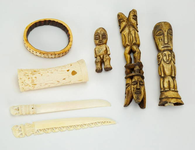 Tribal Carved Bone Statues