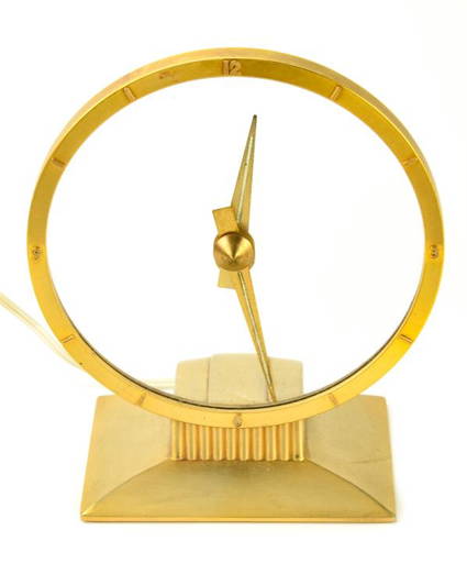 Mid C Jefferson Electric Brass Golden Hour Clock