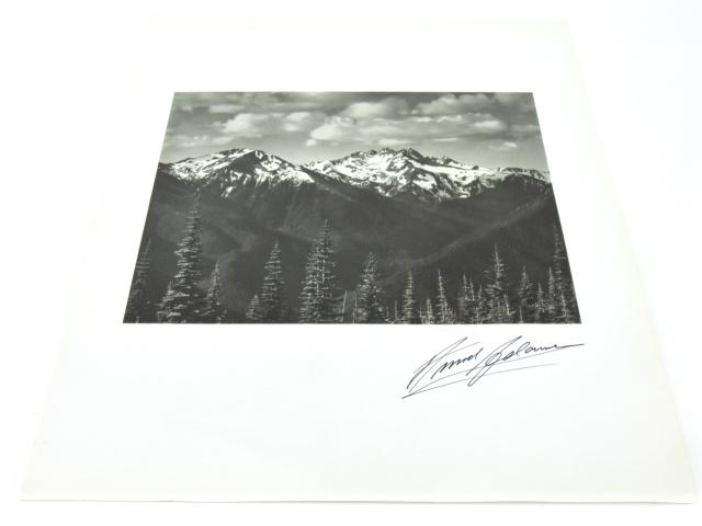 Signed Ansel Adams Hurricane Hill Photolithograph