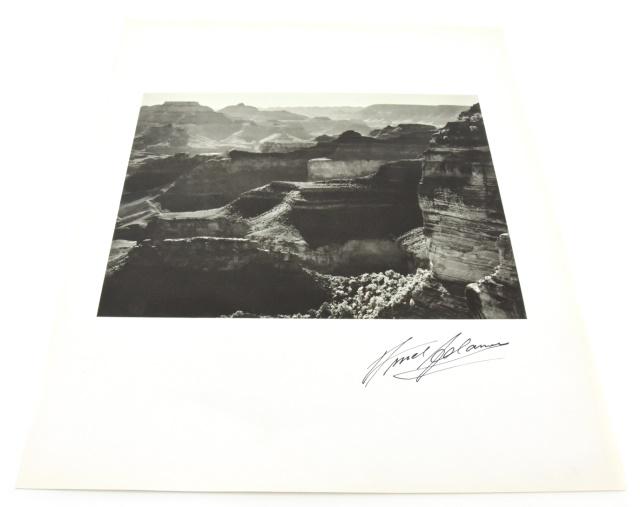 Signed Ansel Adams Grand Canyon Photolithograph