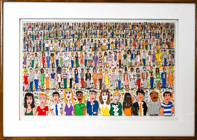 James Rizzi Lithograph Signed Numbered "people"
