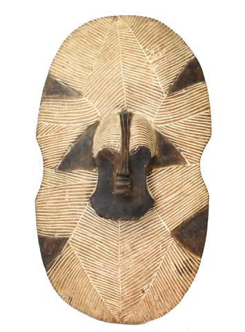 African Congo Hand Carved Shield Of Protection