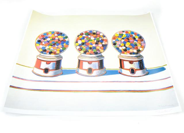 Signed Wayne Thiebaud "three Machines" Print
