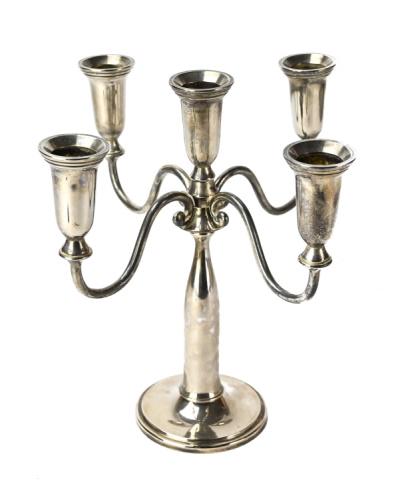 Godinger Silver Plated 5 Arm Candelabra