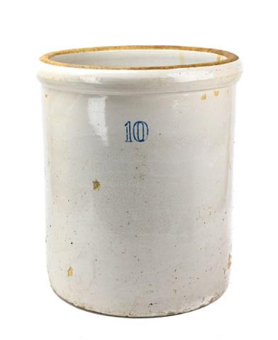 Antique Stoneware Salt Pottery #10 Pickling Crock