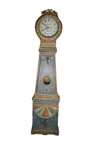 18th Century Swedish Hand Painted Mora Clock Auction