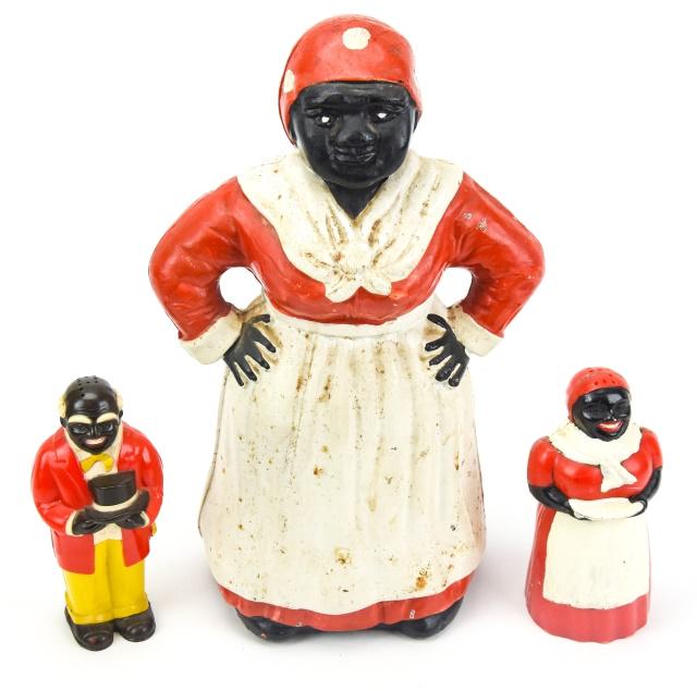 Vintage Cast Iron Black Americana Coin Bank