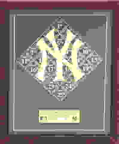 Ny Yankees 25 Championships Commemorative Plaque Auction