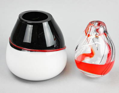 Dale Chihuly 2 Part Art Glass Vase