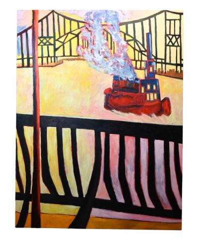 Lawrence Salander Abstract Oil Painting