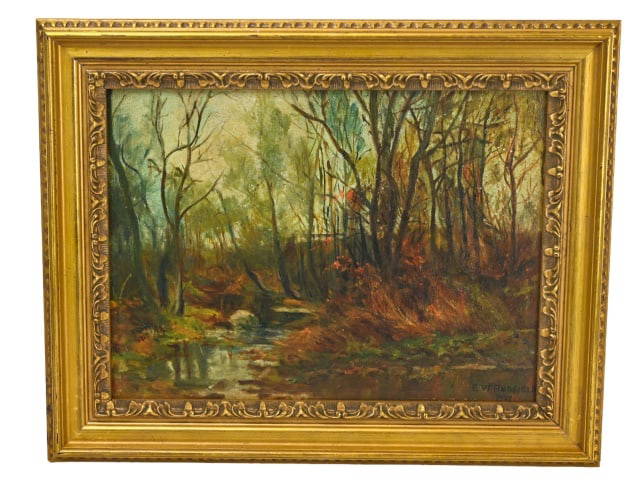 Edward W. Redfield Oil Painting Forest Landscape