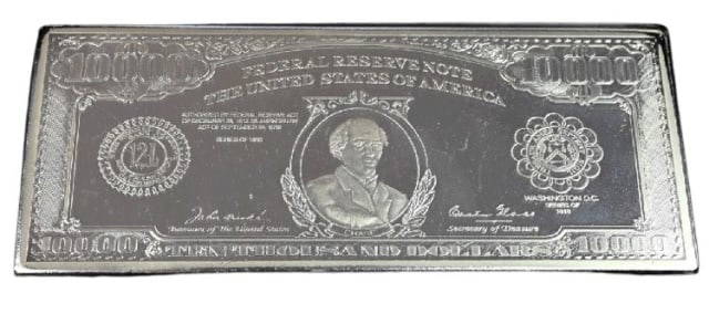 One Troy Pound Of Silver $10,000 Federal Reserve