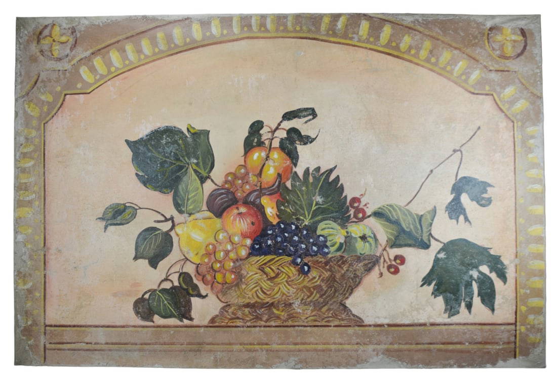 Florentine Fresco Style Multi Media Oil Still Life Auction