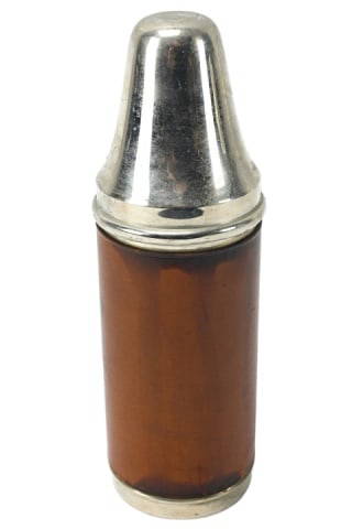 Art Deco Rumpp & Sons Round Flask Set Leather Case