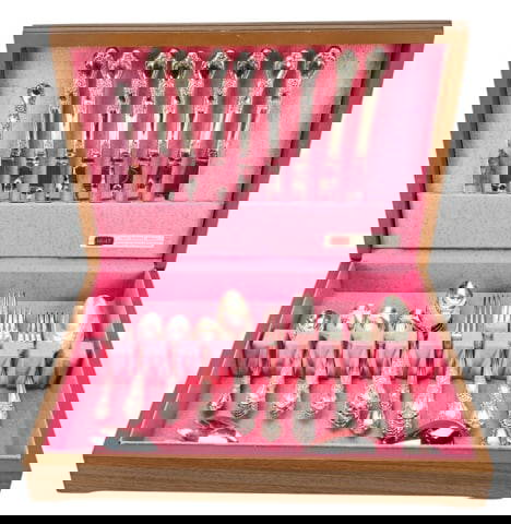 Vintage Rogers Bros Silver Plate Flatware Set Auction