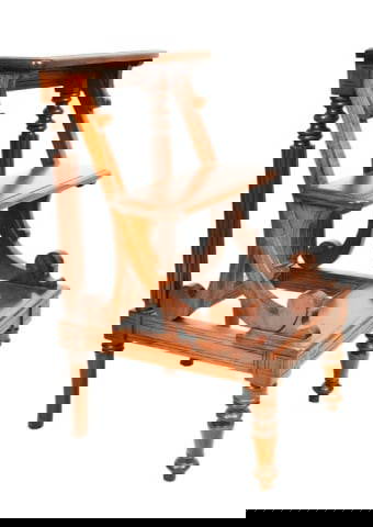 Regency Style Carved Three Step Library Ladder Auction