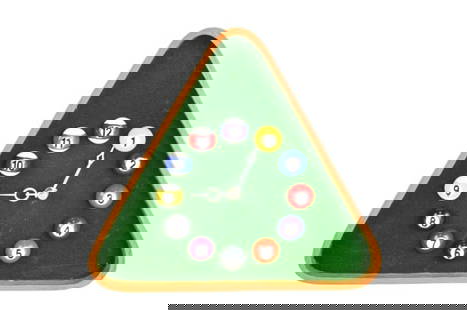 Vintage Pool Billiard Ball Rack Themed Clock