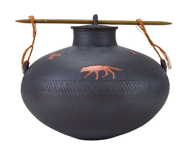 Pat & Ken Larson Signed Navajo Art Pottery Vase Auction