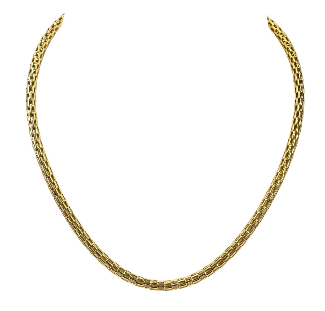 14k Gold 9g Reticulated Snake Chain Necklace Auction