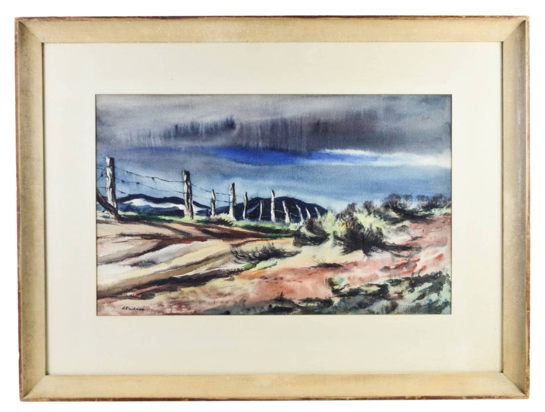 Alan Blackman Watercolor Painting Rain Cloud Auction