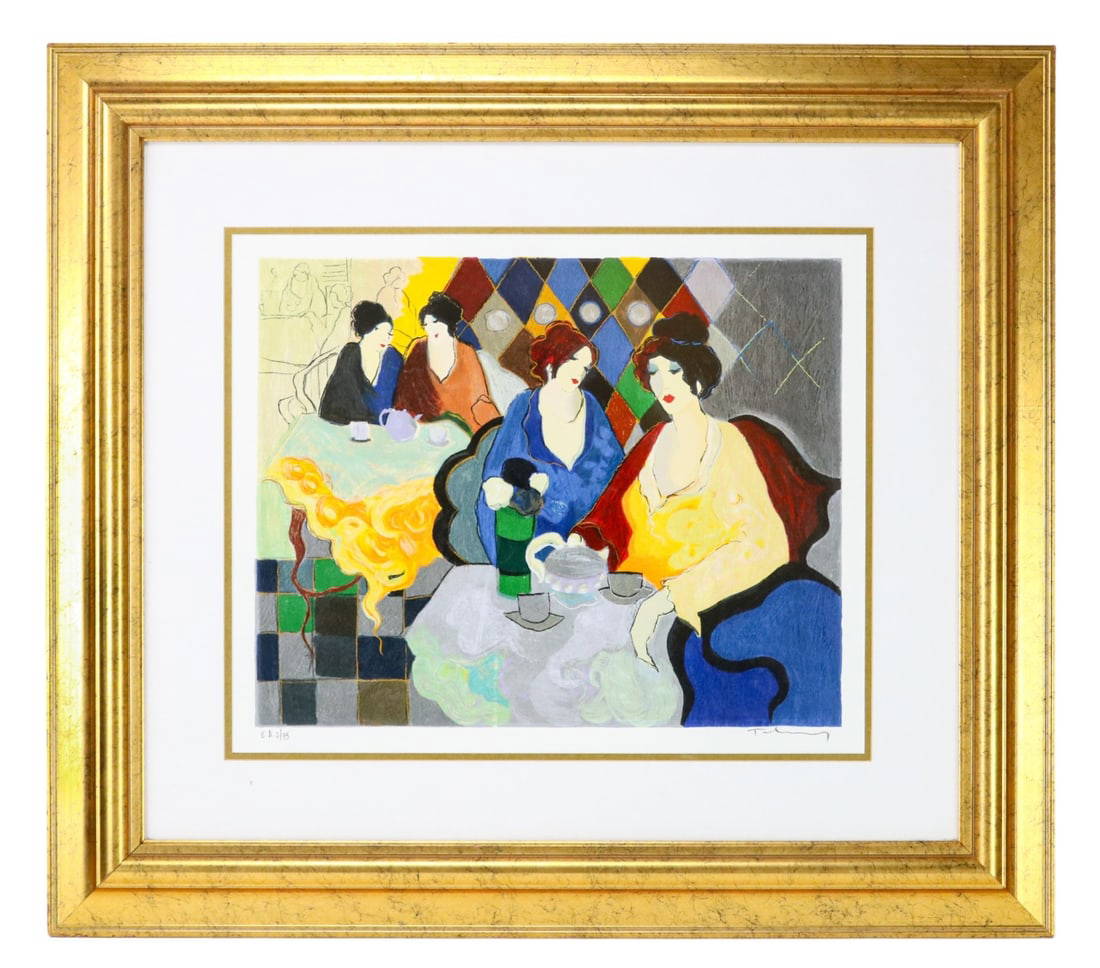 Itzchak Tarkay Signed Serigraph Quiet Moments Iv Auction