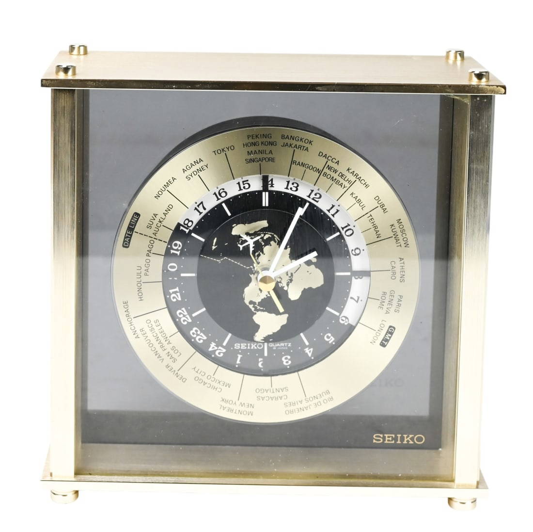 Seiko Quartz World Time Zone World Clock W Plane Auction