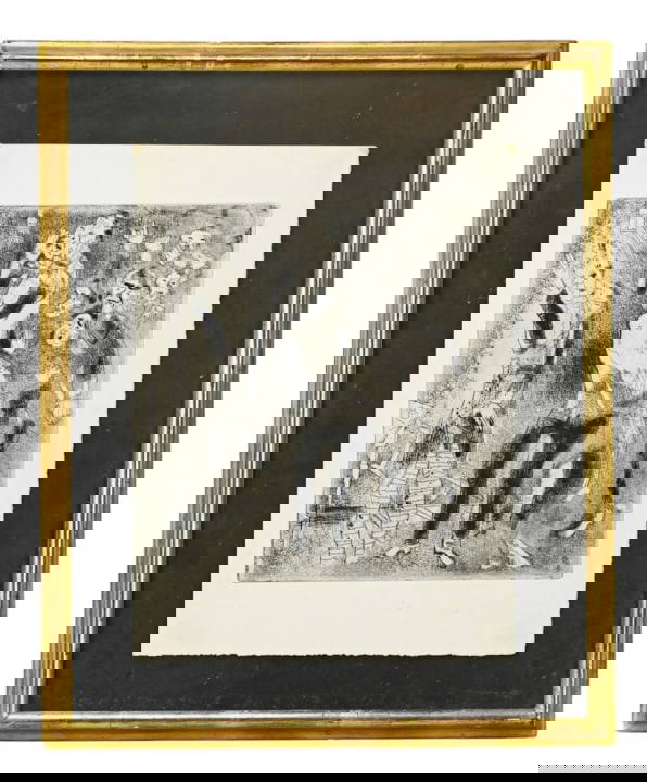 Marc Chagall Etching From Dead Souls 1927 Auction