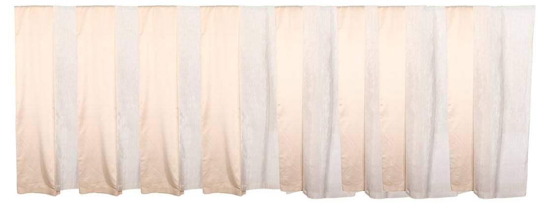 8 Custom Made Silk Drapes W Organza Overlay Drape Auction