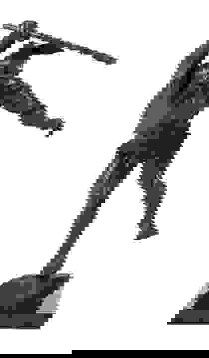 1992 Signed Bronze Statue Indian Playing Lacrosse Auction