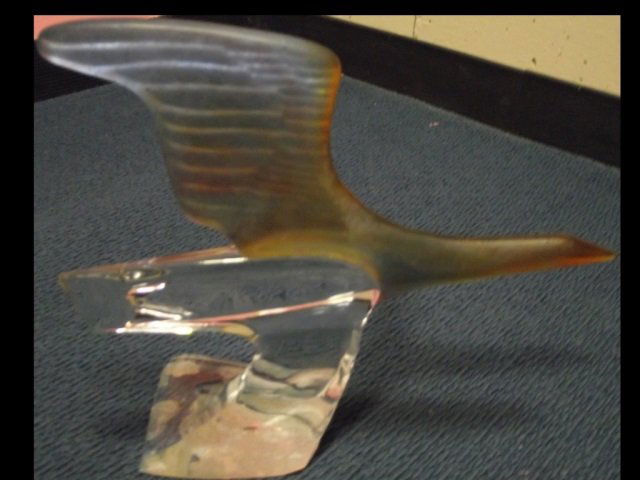 Daum French Crystal Bird Sculpture