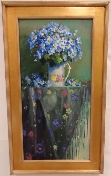 Van Waldron- "Cinerarias & Embroidered Scarf"- O/C - May 14, 2014 ...