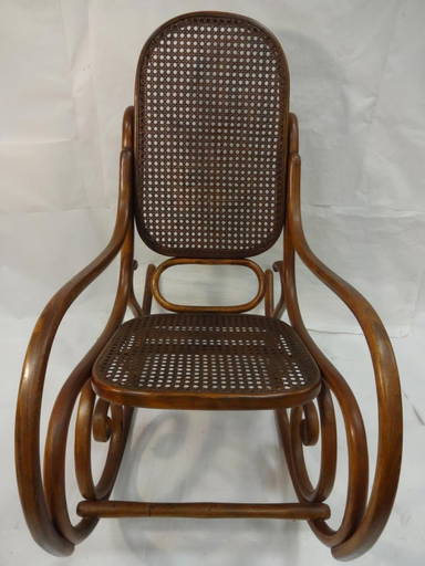 Bentwood Rocking Chair W/cane Seat & Back