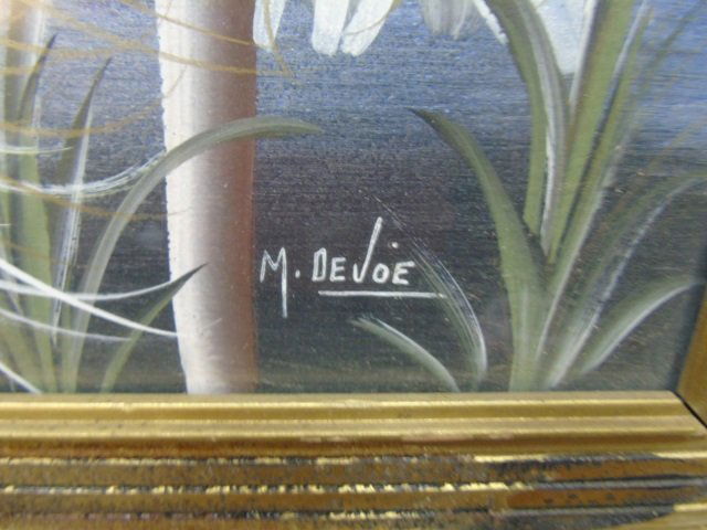 M. Devoe - Painting of 2 Egrets