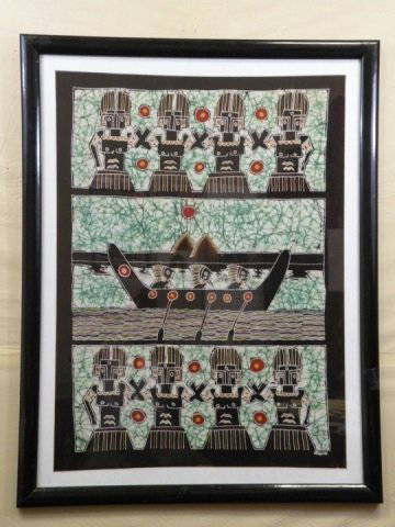 Erwin - Framed Indonesian Batik Art - Jul 19, 2015 | Greenwich Auction ...