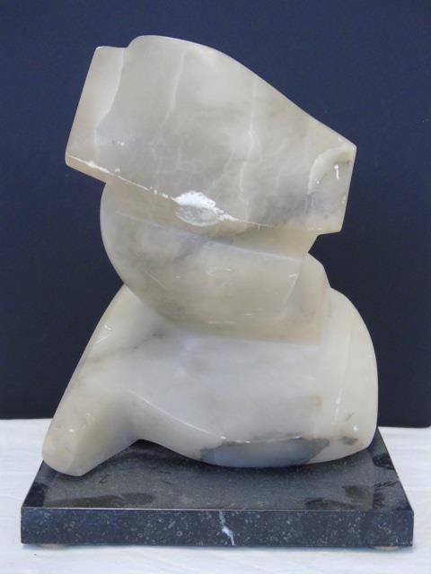 Contemporary Modern Marble Sculpture On Stand