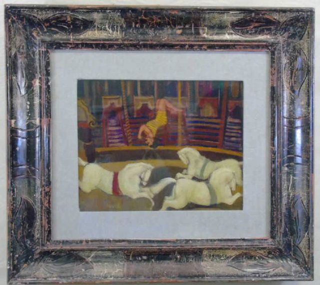 Carlo Roselli - Italian Circus Oil Painting