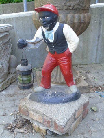 Antique Lawn Jockey Garden / Driveway Statue