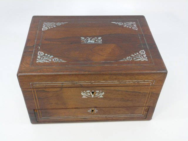Antique Victorian Writing Desk Box W/ Inlay