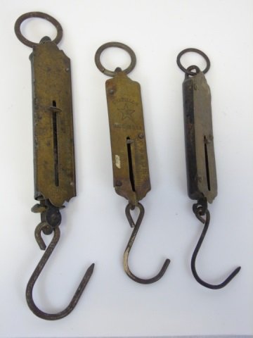 Three Antique Hanging Counter Scales