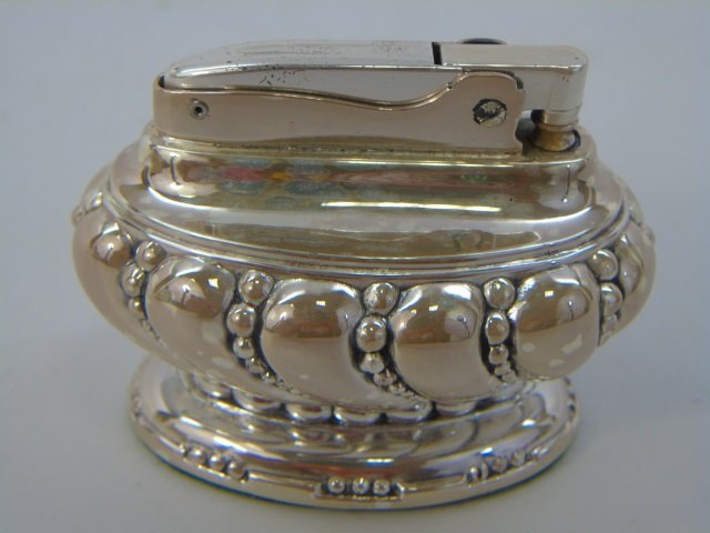 Vintage Ronson Silver Plate Lighter In Orig Box