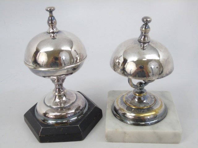 2 Vintage Silver Plate Servant / Dinner /call Bell