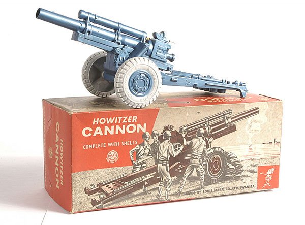 337: Marx Toys Howitzer Cannon with Shells