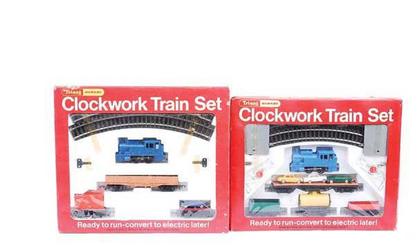 Triang Hornby A Pair Of Clockwork Train Sets