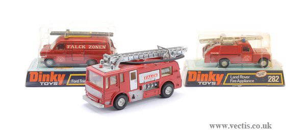 Dinky A Group Of Falck Fire Engines